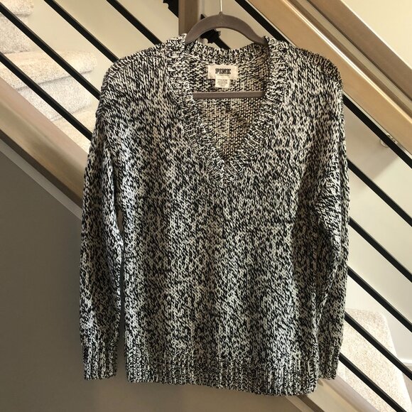PINK Victoria's Secret | Sweaters | Pink Victorias Secret Vneck Cable ...